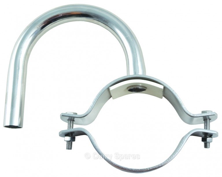 MILK LINE ENTRY 180° (SWAN NECK) NIPPLE; 90° TO LINE; SADDLE CLAMP TYPE ...