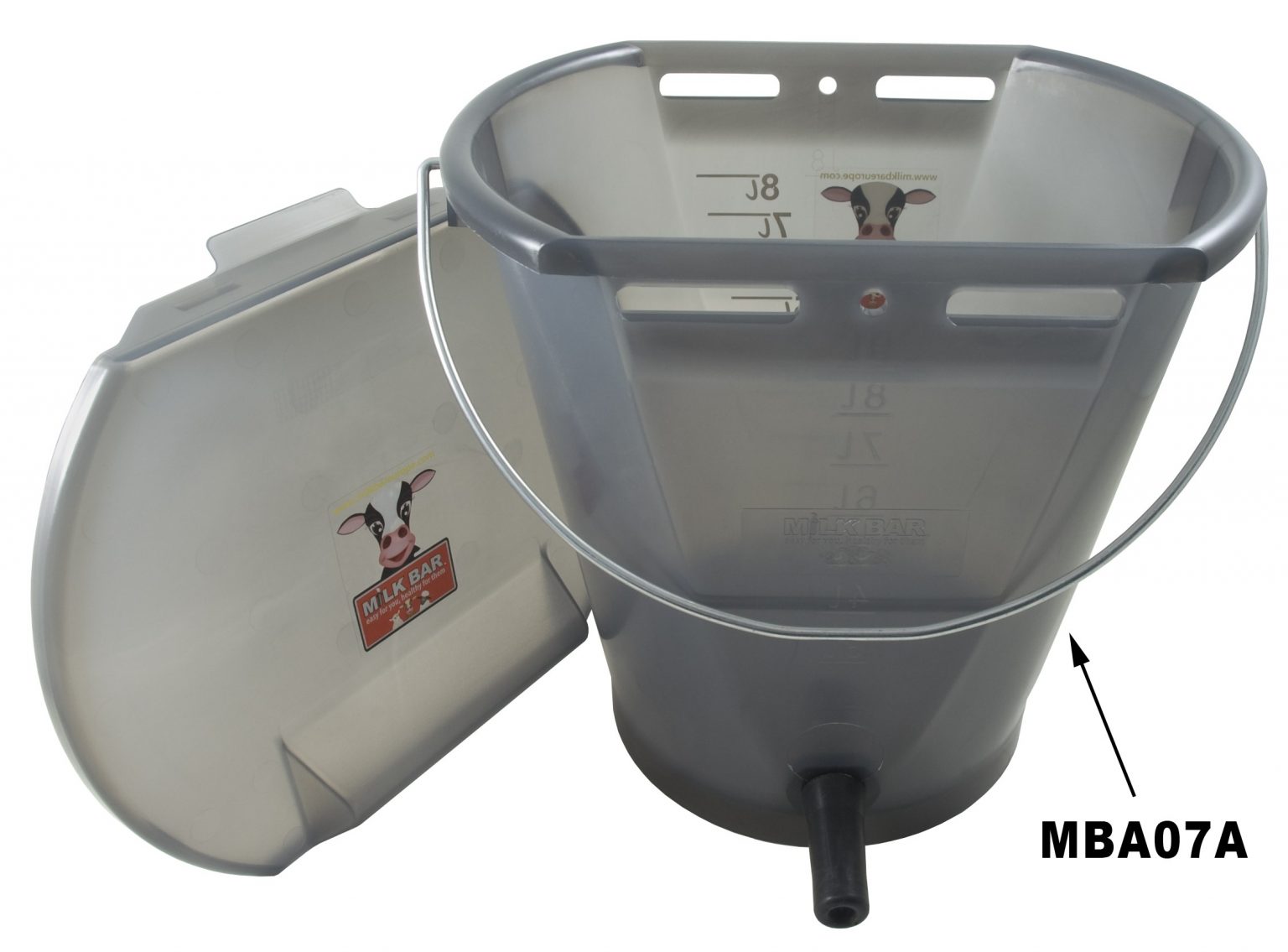 Milk Bar™ Euro Calf Bucket, No Lid (Single Feeder) - MBA07A - Dairy Spares